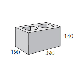 National Masonry 200 Series 140mm High Standard Block 390x190x140mm ...